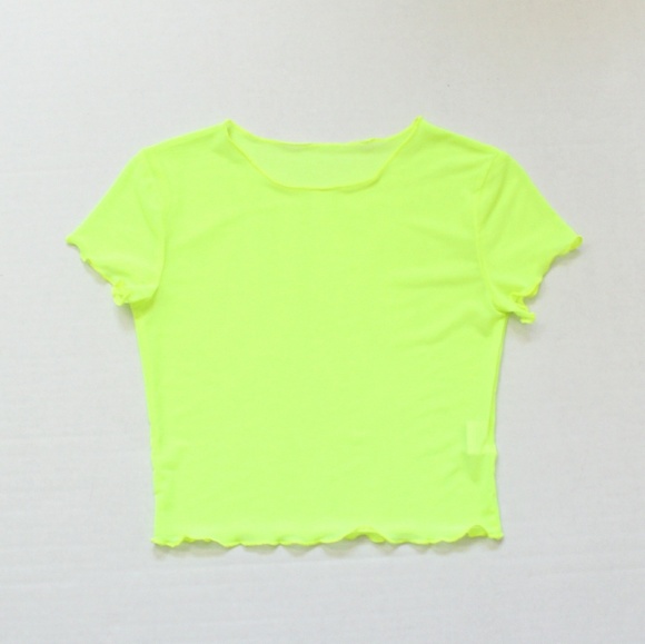 Tops | Neon Mesh Top | Poshmark